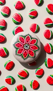 16 Watermelon Painted Rock Ideas: Fun Summer Crafts to Brighten Your Garden
