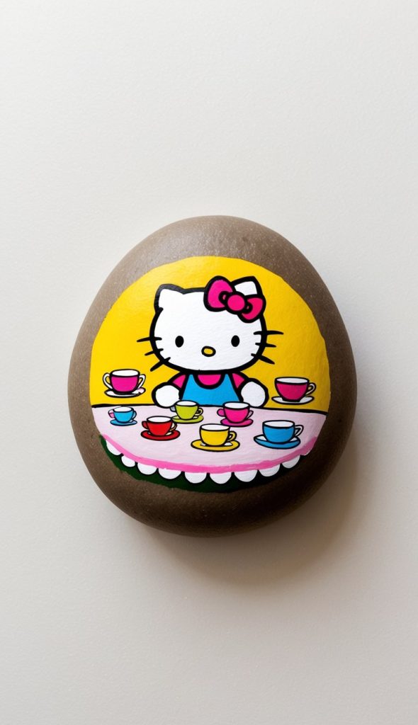 42 Hello Kitty Painted Rock Ideas: Simple, Adorable Designs for Kawaii ...