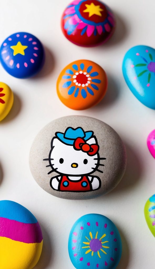 42 Hello Kitty Painted Rock Ideas: Simple, Adorable Designs for Kawaii ...