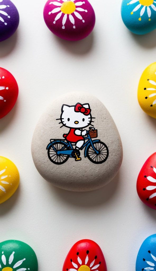 42 Hello Kitty Painted Rock Ideas: Simple, Adorable Designs for Kawaii ...