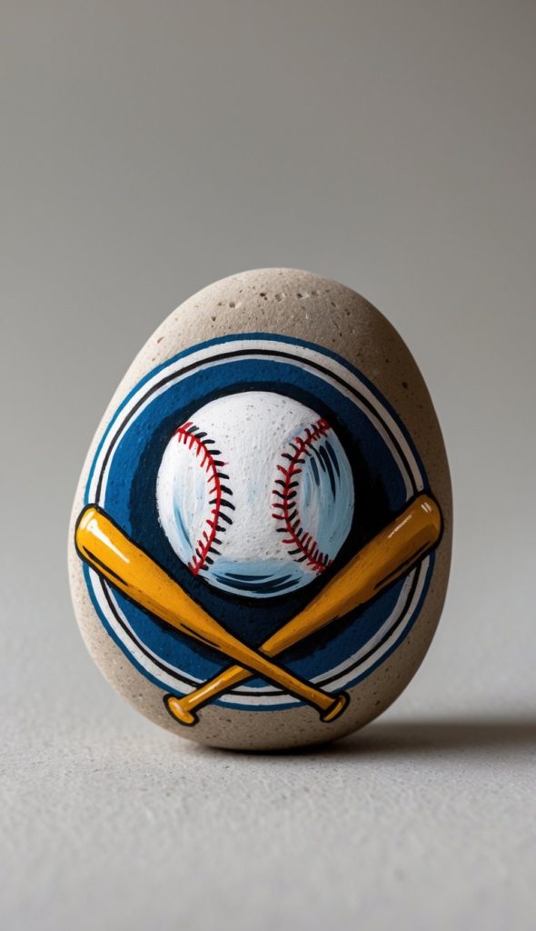 16 Baseball Painted Rock Ideas: Creative Designs for Sports Fans to ...