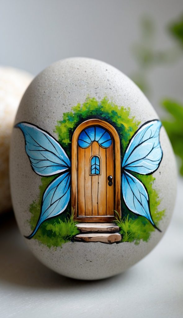 23 Fairy Door Painted Rock Ideas: Enchanting Miniature Portals for Your ...