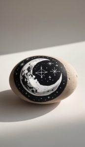 37 Moon Painted Rock Ideas – Inspiring Designs for Celestial and Galaxy ...