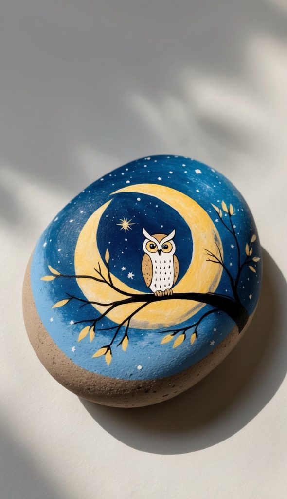 37 Moon Painted Rock Ideas – Inspiring Designs for Celestial and Galaxy ...