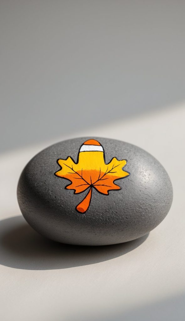 28 Candy Corn Painted Rock Ideas: Colorful Halloween Crafts for Your ...