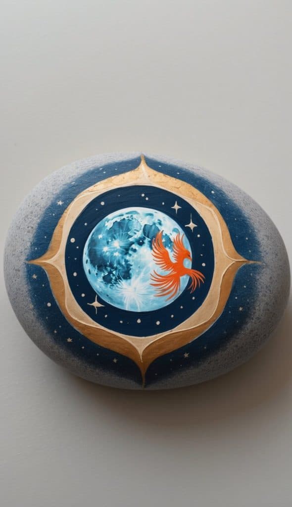 37 Moon Painted Rock Ideas – Inspiring Designs for Celestial and Galaxy ...