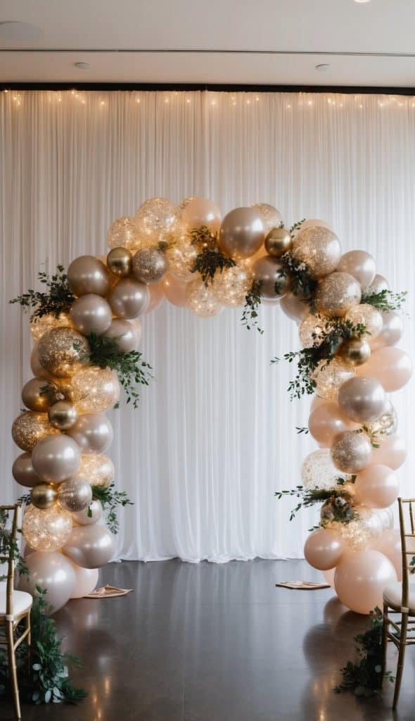 24 Prom Balloon Arch Ideas with Lights and Metallic Accents - Today Mommy