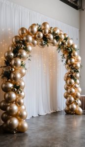 24 Prom Balloon Arch Ideas with Lights and Metallic Accents - Today Mommy