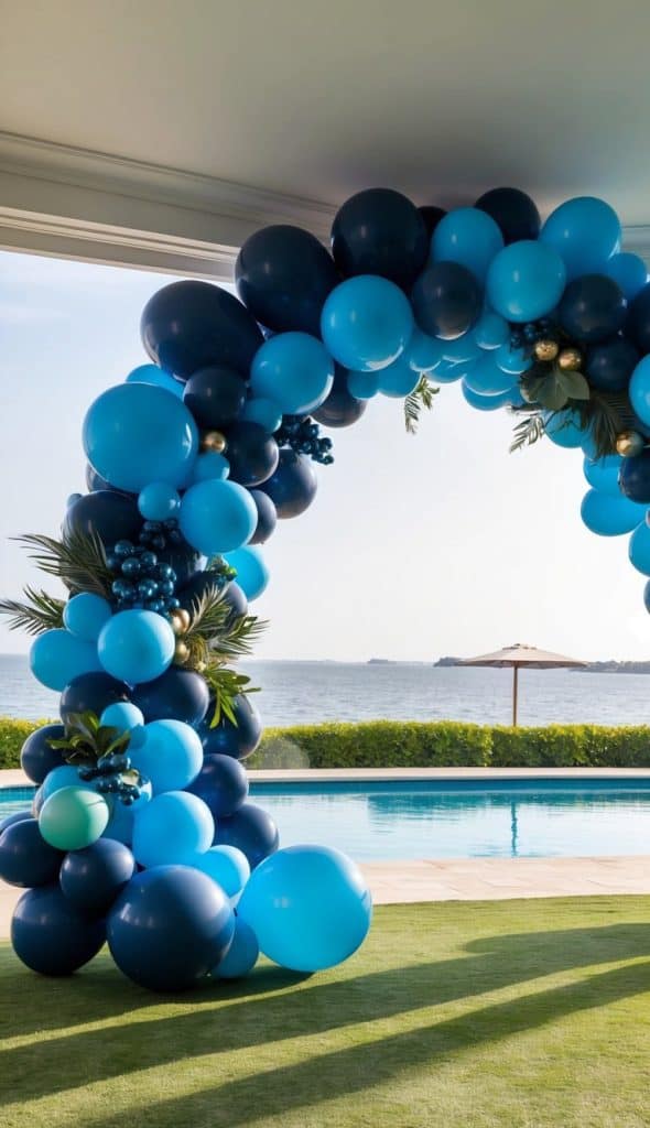 20 Stunning Blue Balloon Arch Ideas for Elegant Party Decorations ...