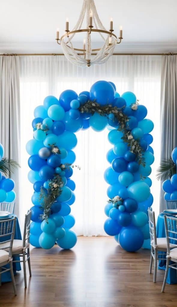 20 Stunning Blue Balloon Arch Ideas for Elegant Party Decorations ...