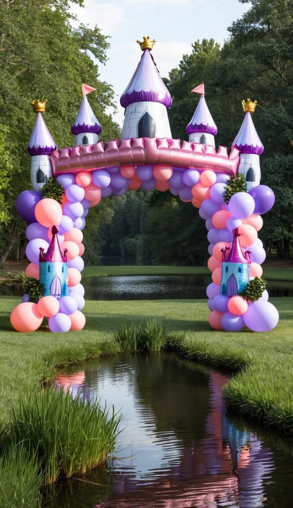 19 Magical Princess Balloon Arch Ideas with Crowns & Castles - Today Mommy
