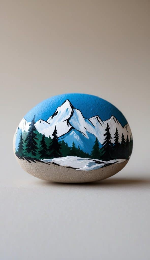 38 Mountain Painted Rock Ideas: Beautiful Nature-Inspired Designs for ...