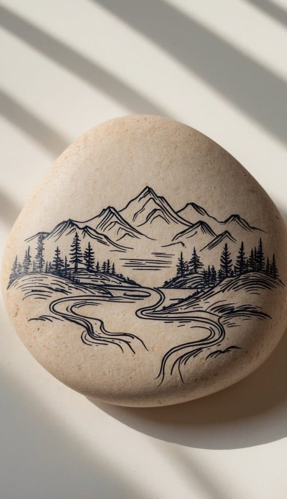 38 Mountain Painted Rock Ideas: Beautiful Nature-Inspired Designs for ...