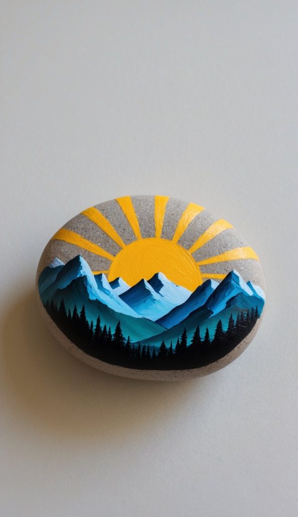 38 Mountain Painted Rock Ideas: Beautiful Nature-Inspired Designs for ...