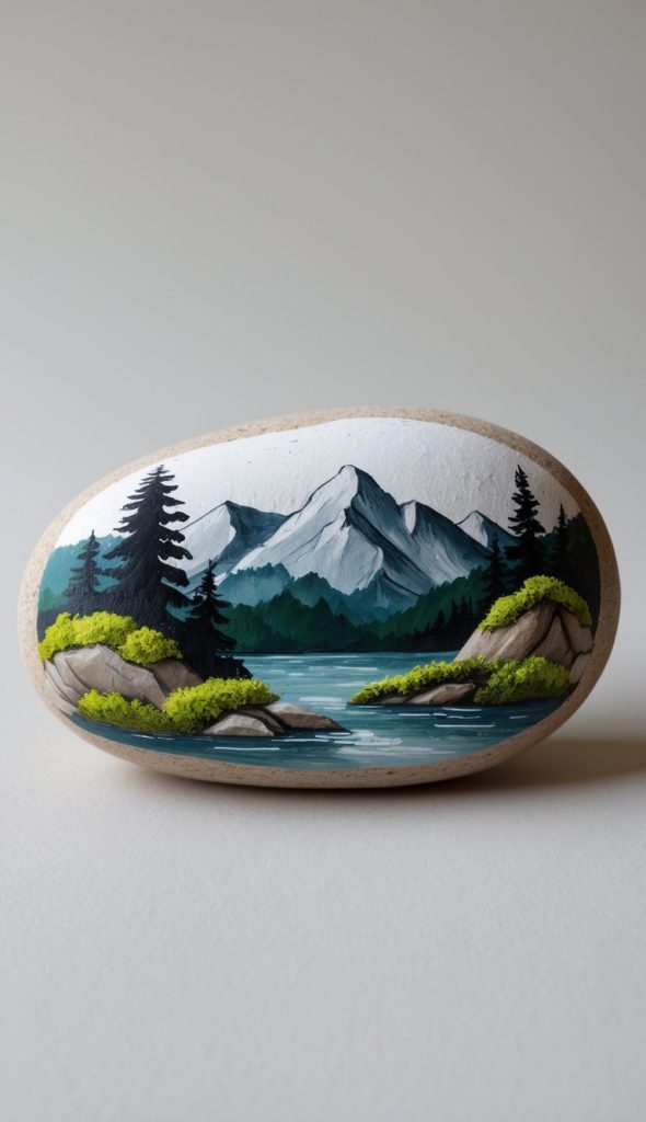 38 Mountain Painted Rock Ideas: Beautiful Nature-Inspired Designs for ...