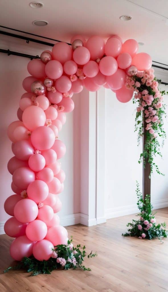 37 Gorgeous Pink Balloon Arch Ideas for Dreamy Celebrations