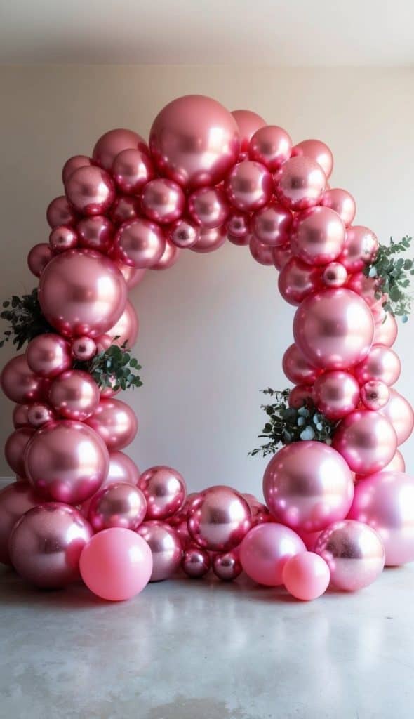 37 Gorgeous Pink Balloon Arch Ideas for Dreamy Celebrations