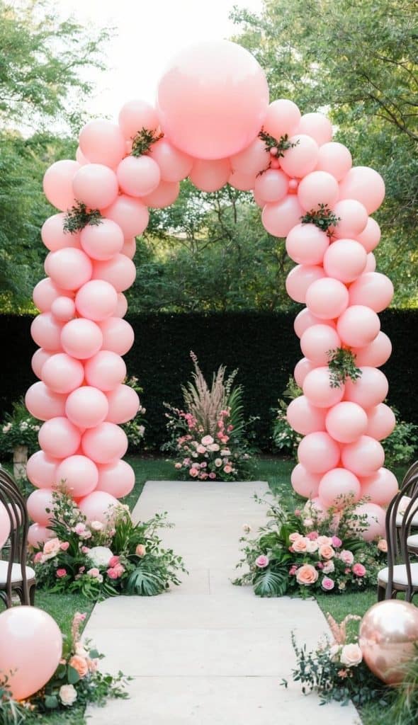 37 Gorgeous Pink Balloon Arch Ideas for Dreamy Celebrations