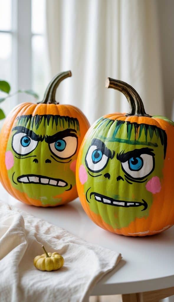 14 Frankenstein Painted Pumpkin Ideas for Spooky Decor - Today Mommy