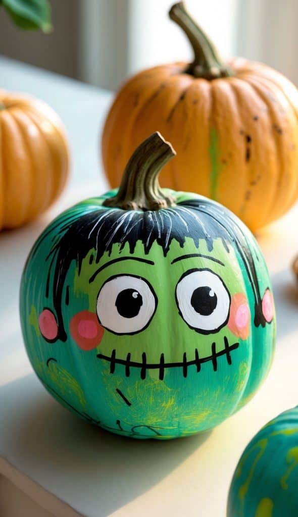 14 Frankenstein Painted Pumpkin Ideas for Spooky Decor - Today Mommy