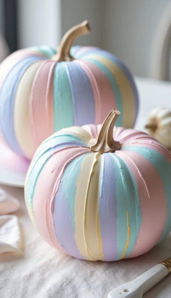 16 Ice Cream Painted Pumpkin Ideas for a Sweet and Colorful Fall